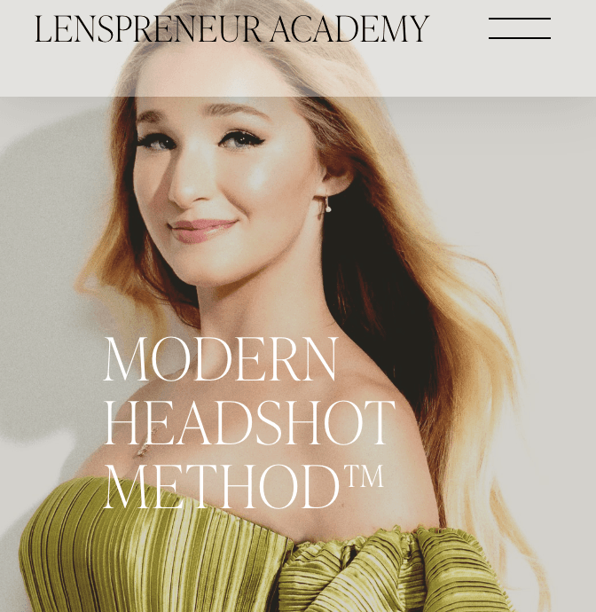 Modern Headshot Method™ - Full Payment | Lenspreneur Academy